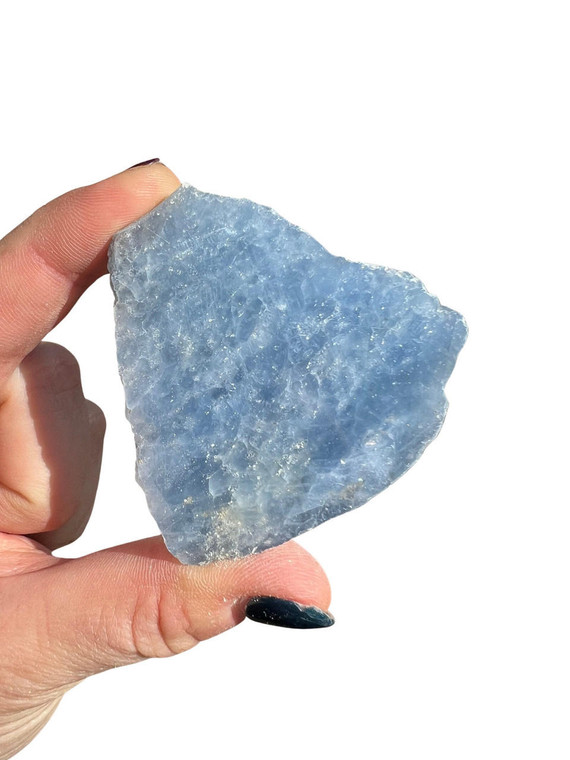 Blue Calcite Slab | New Moon Beginnings