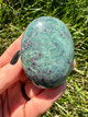 Ruby in Fuchsite Palm Stone - Polished Stone Oval | New Moon Beginnings