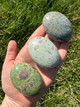 Ruby in Fuchsite Palm Stone - Polished Stone Oval | New Moon Beginnings