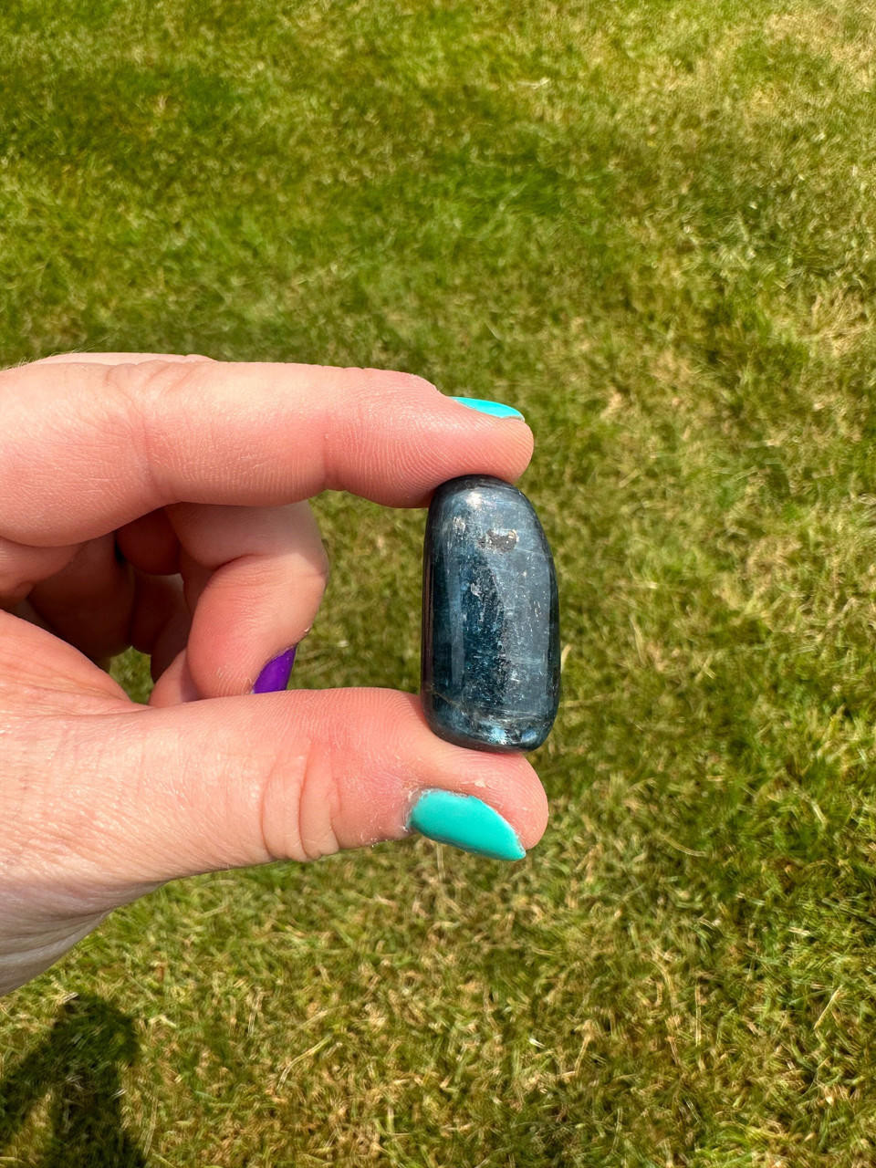 Blue Scheelite Stone Slice (Grade AAA) | New Moon Beginnings