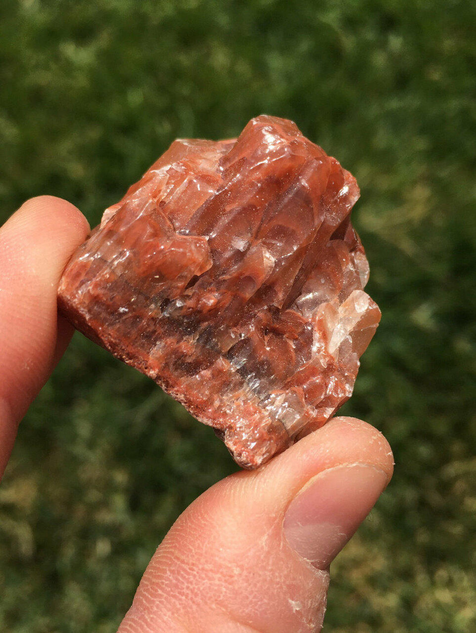 Raw Red Calcite Crystal | New Moon Beginnings