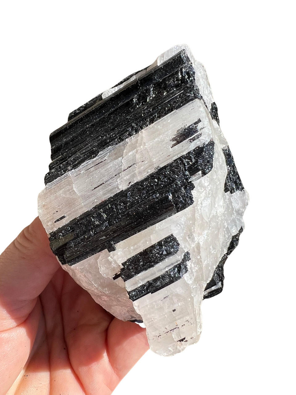 Raw Phantom Calcite Crystal - Zebra Calcite | New Moon Beginnings
