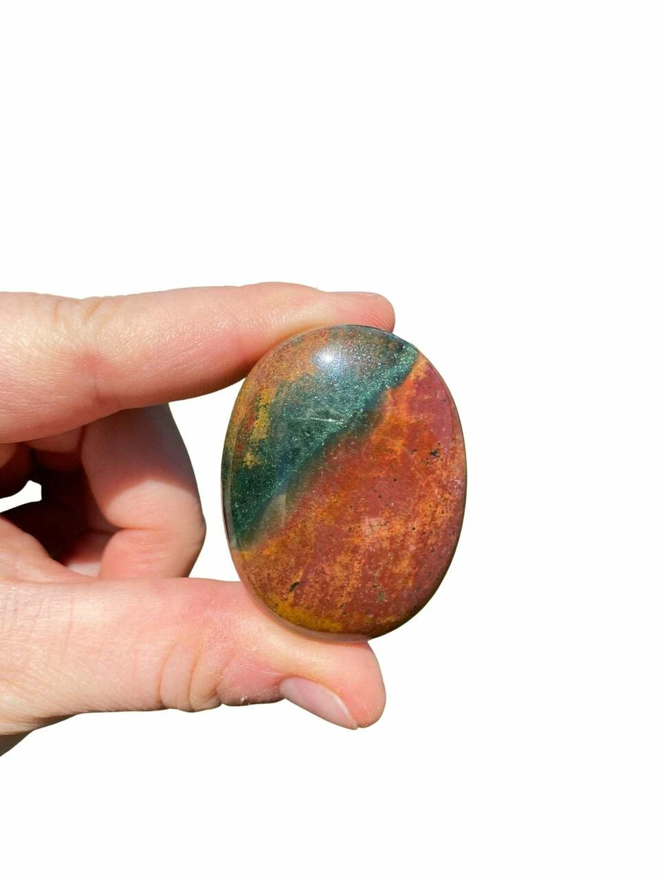 Ocean Jasper Palm Stone (Grade A) | New Moon Beginnings