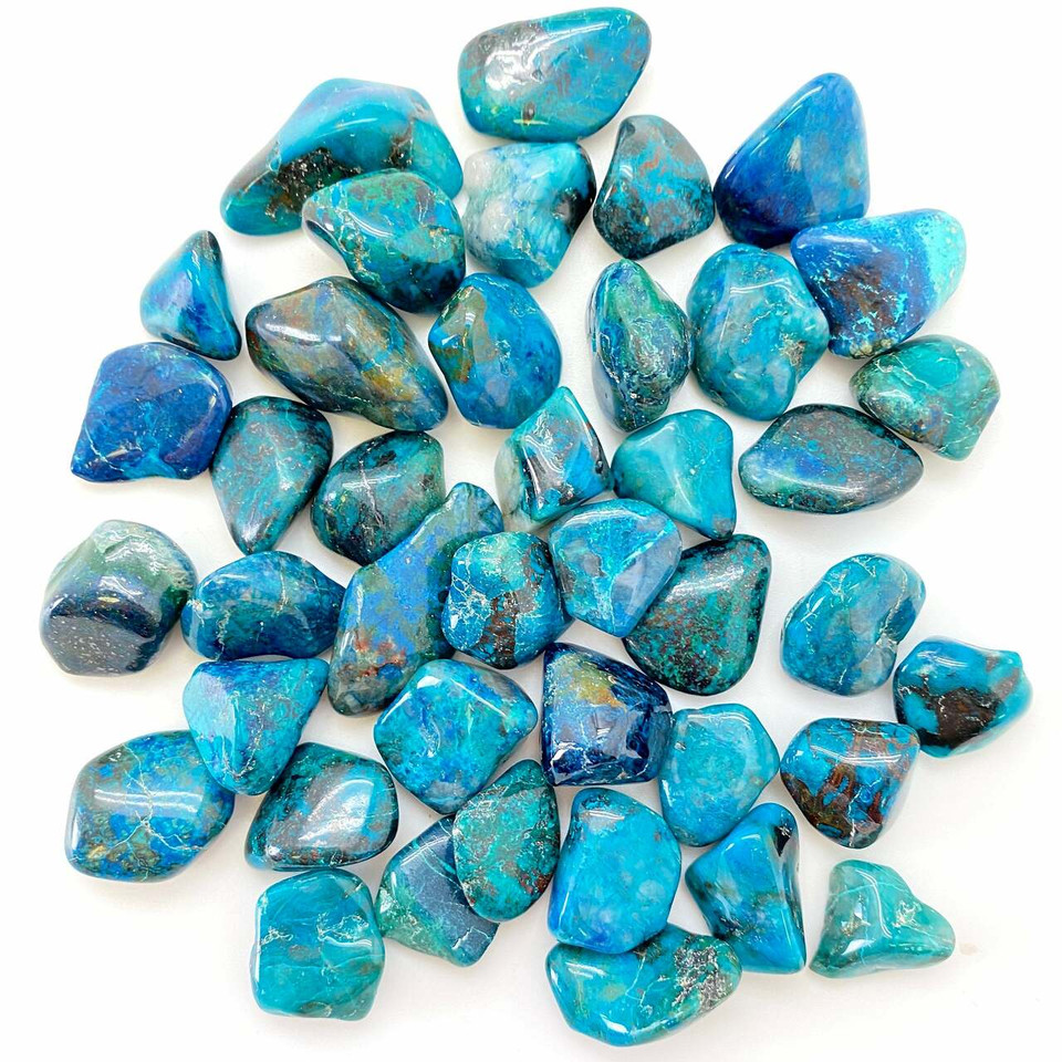Chrysocolla Tumbled Stone - Grade AA | New Moon Beginnings