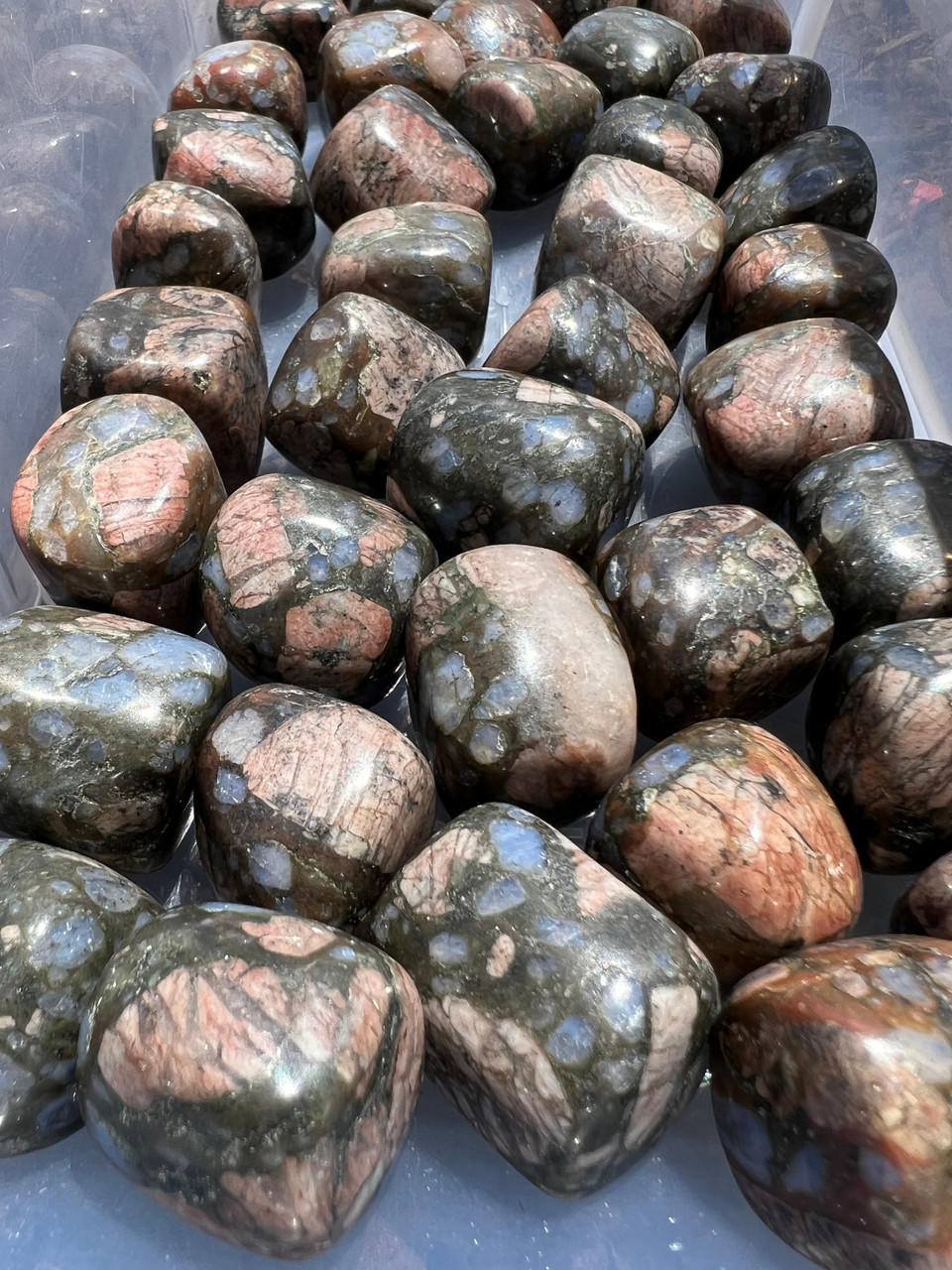 Triplite Wagnerite Pyrite Tumbled Stone - A Grade | New Moon Beginnings