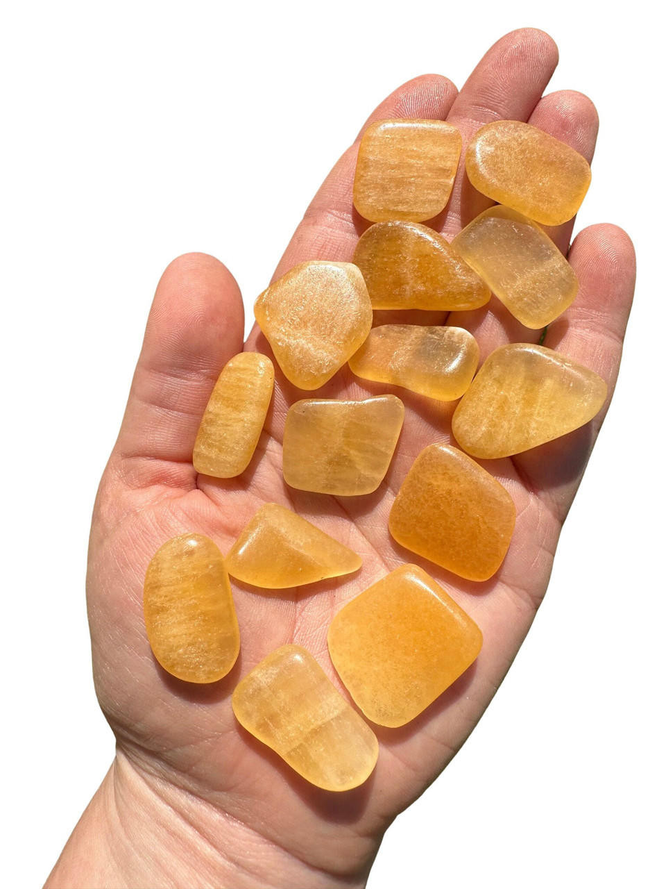Orange Calcite Slice | New Moon Beginnings
