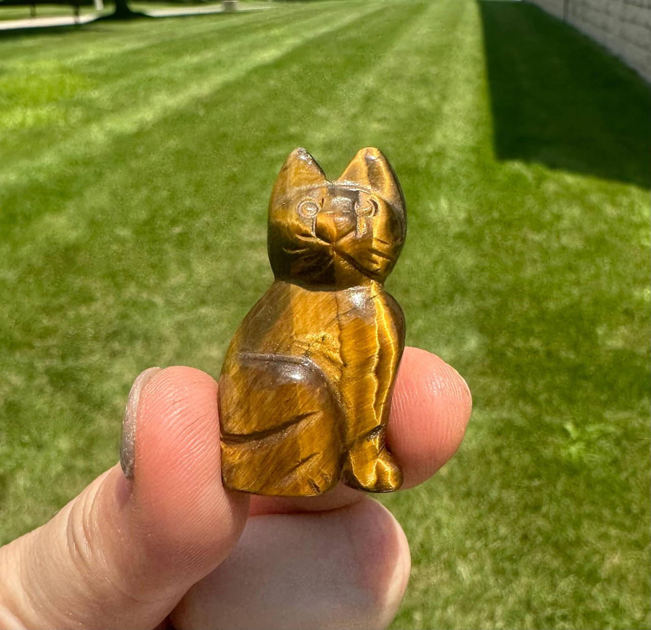 Mini Tigers Eye Crystal Cat - New Moon Beginnings | New Moon Beginnings