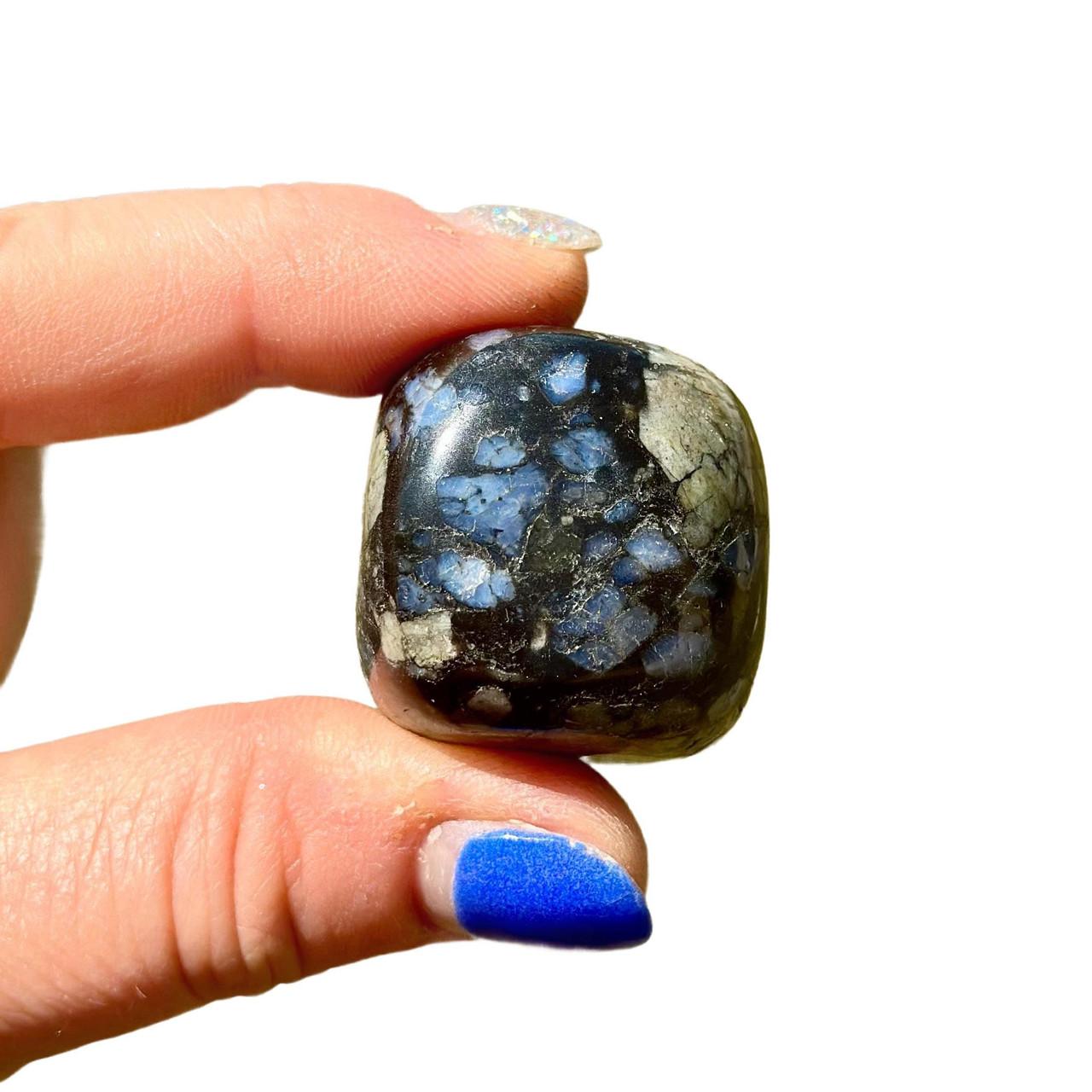 Blue Que Sera Tumbled Stone - New Moon Beginnings | New Moon Beginnings