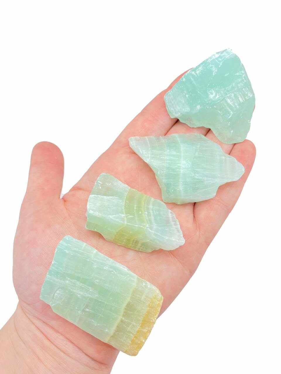 Raw Aqua Calcite Crystal | New Moon Beginnings