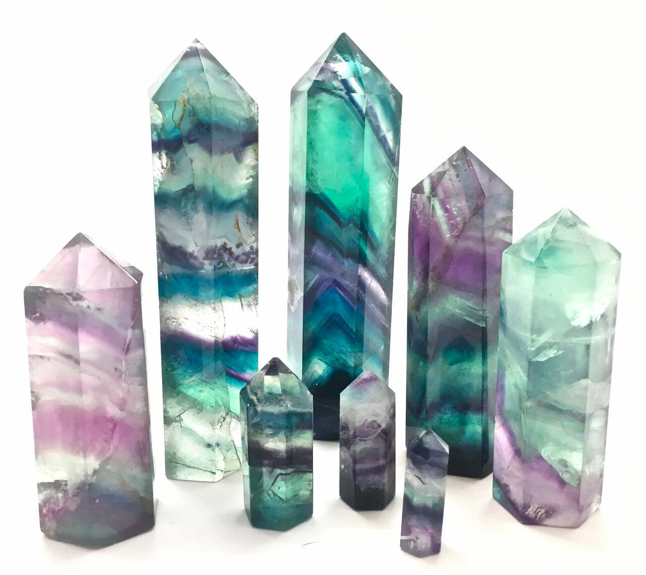 Home Décor Fluorite Crystal Top Polished Point Home & Living etna.com.pe
