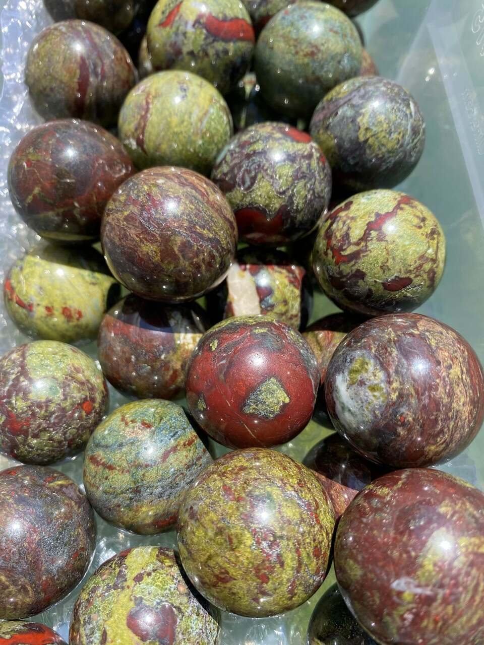 Dragon Stone Jasper Sphere - Polished Stone | New Moon Beginnings