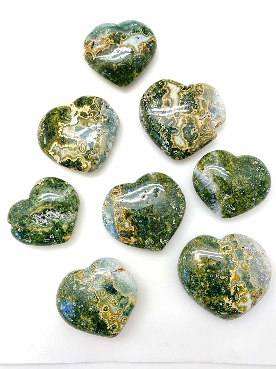 Craft Supplies & Tools Beautiful Ocean Jasper Heart Gemstones Materials ...