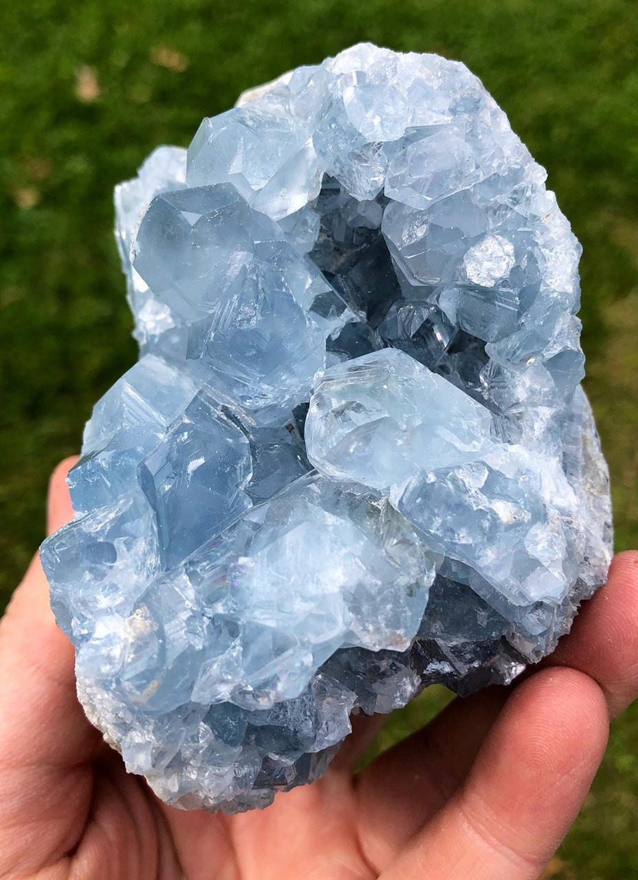 celestite geode crystal