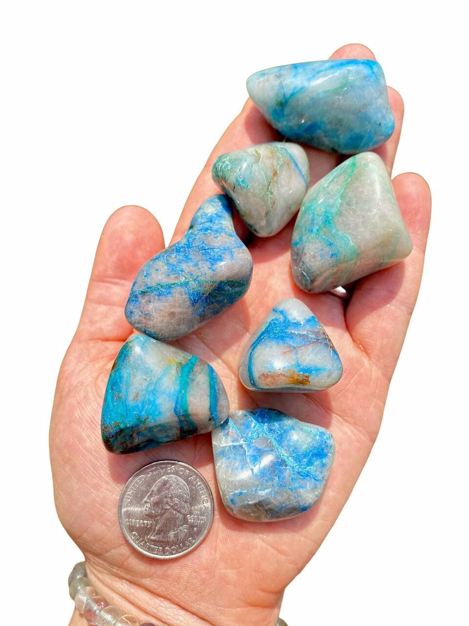 Quantum Quattro Tumbled Stone - Grade C | New Moon Beginnings