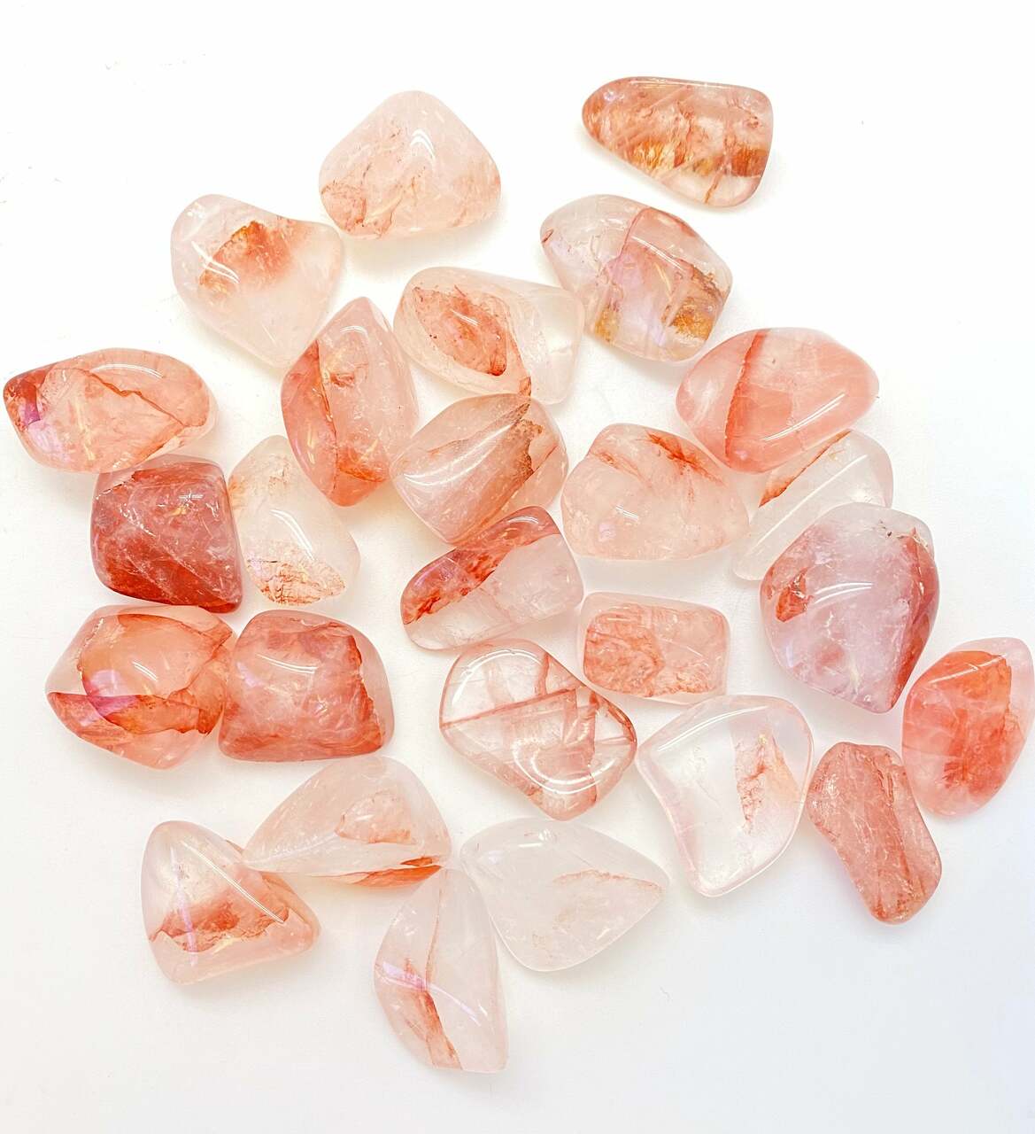 Tumbled Fire Quartz - Fire Quartz Tumbled Stone | New Moon Beginnings