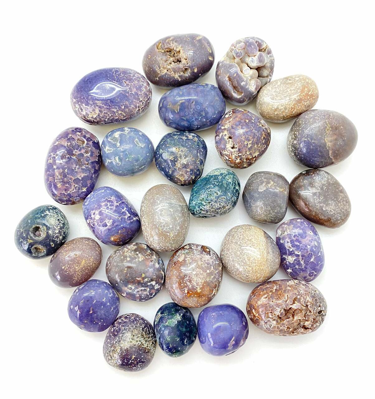 Tumbled Grape Agate - Grape Agate Tumbled Stone | New Moon Beginnings