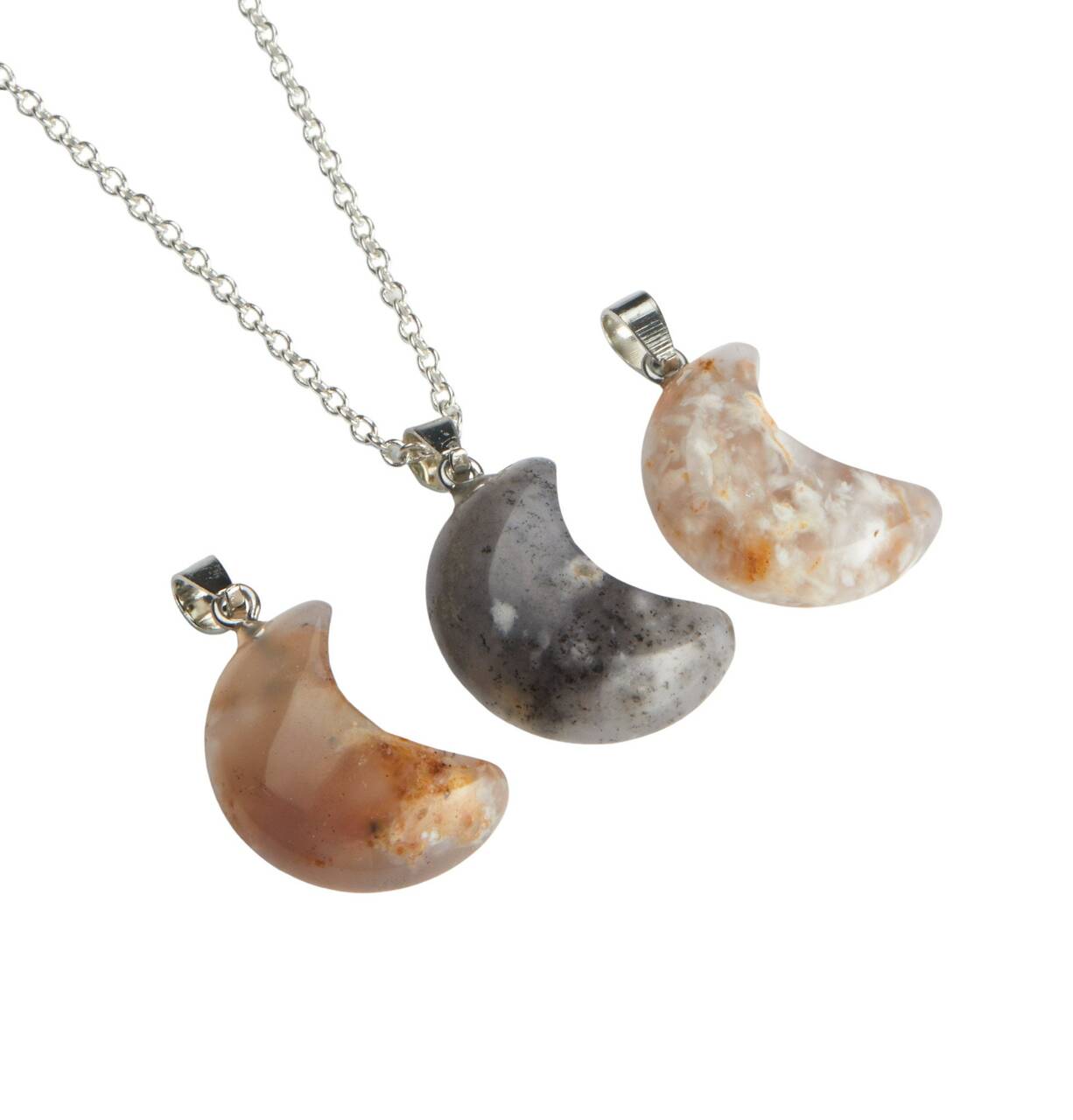 Crescent Moon Agate Pendant | New Moon Beginnings