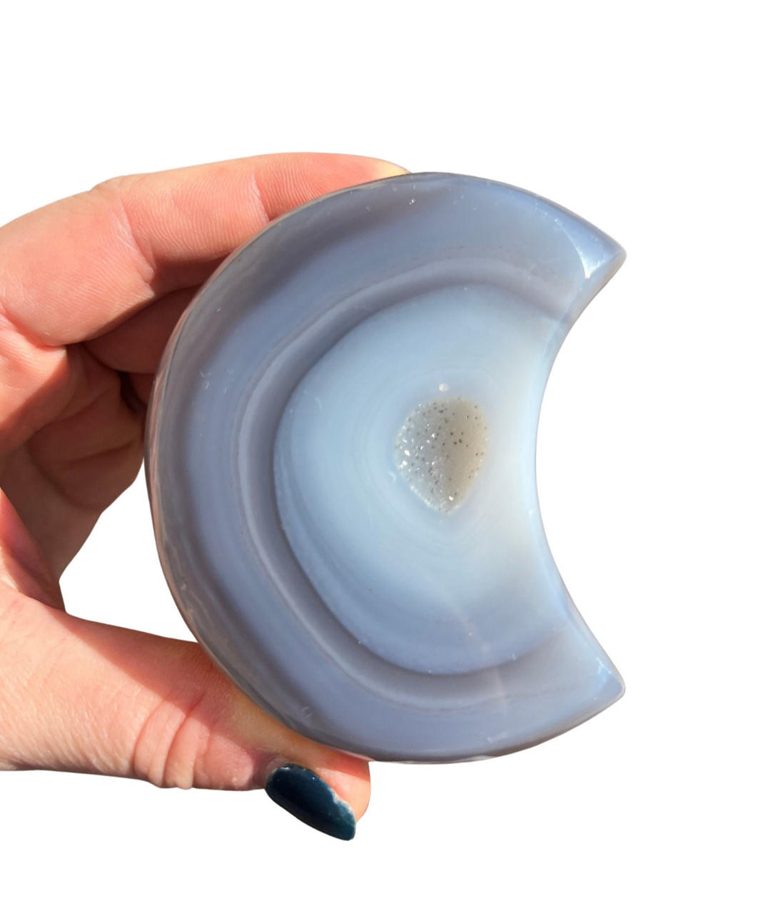 Crescent Moon Agate Stone | New Moon Beginnings