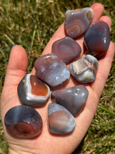 Plum Agate Tumbled Stone | New Moon Beginnings