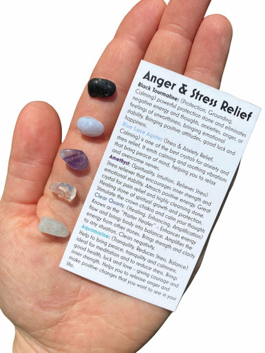 Anger & Stress Relief Stone Set (Small Chips) | New Moon Beginnings
