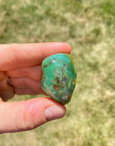 Large Tumbled Chrysoprase - Chrysoprase Tumbled Stone | New Moon Beginnings