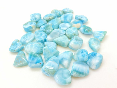 Tumbled Larimar - Larimar Tumbled Stone - Grade AAA | New Moon Beginnings