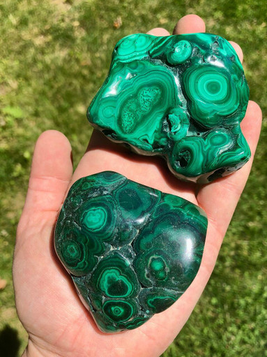 Raw Malachite Stone New Moon Beginnings