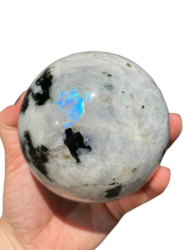 Large Rainbow Moonstone Sphere - 1 | New Moon Beginnings