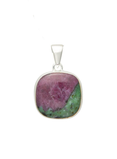 Ruby in Zoisite Pendant - Sterling Silver - No.966 | New Moon Beginnings