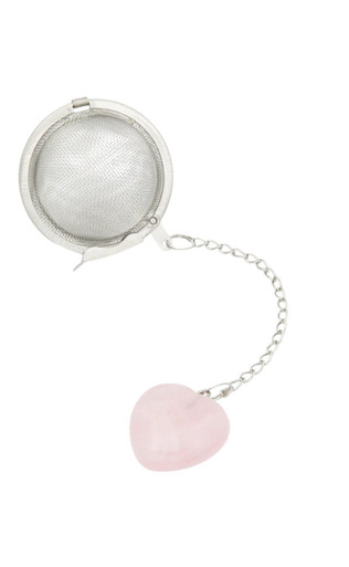 Heart Shaped Rose Quartz Crystal Tea Infuser | New Moon Beginnings
