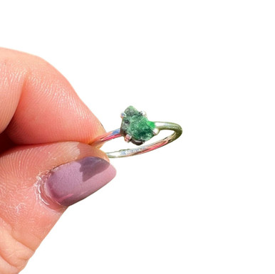uncut emerald ring