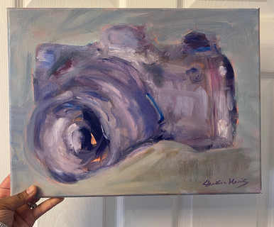 Camera Lens Oil Painting