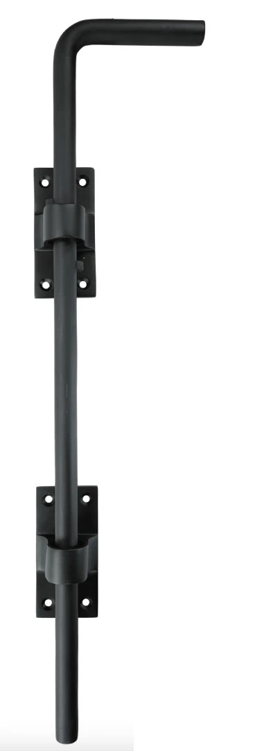 Bronze Cane Bolt for Double Swing Fence Gate, Wood Gate Cane Bolt