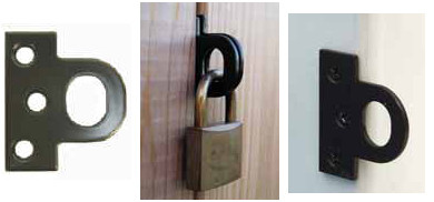Padlock Eyes Black - easy way to lock a gate! - 360 Yardware