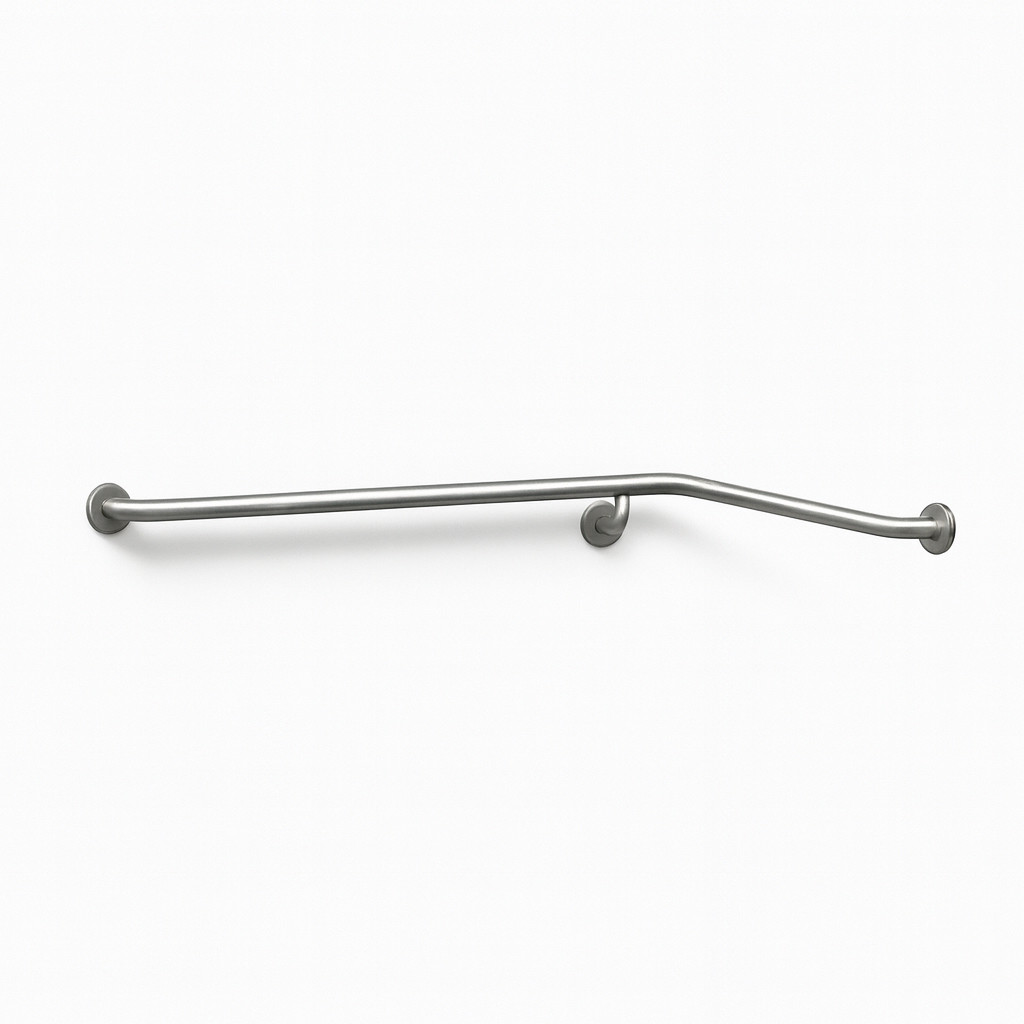 Contenda Shower Rail 32mm Stainless L Shape 1000 x 750 mm Right Hand