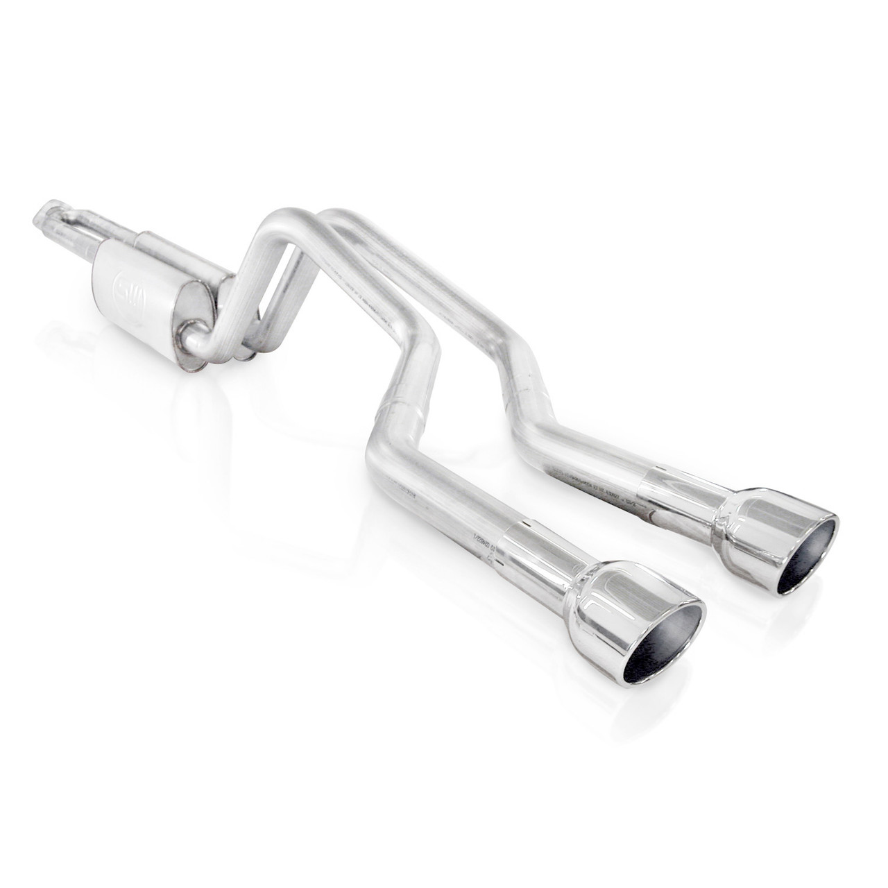 Dual Turbo Chambered Mufflers Center Exit Y-Pipe Factory Connect - TBTDCBCO