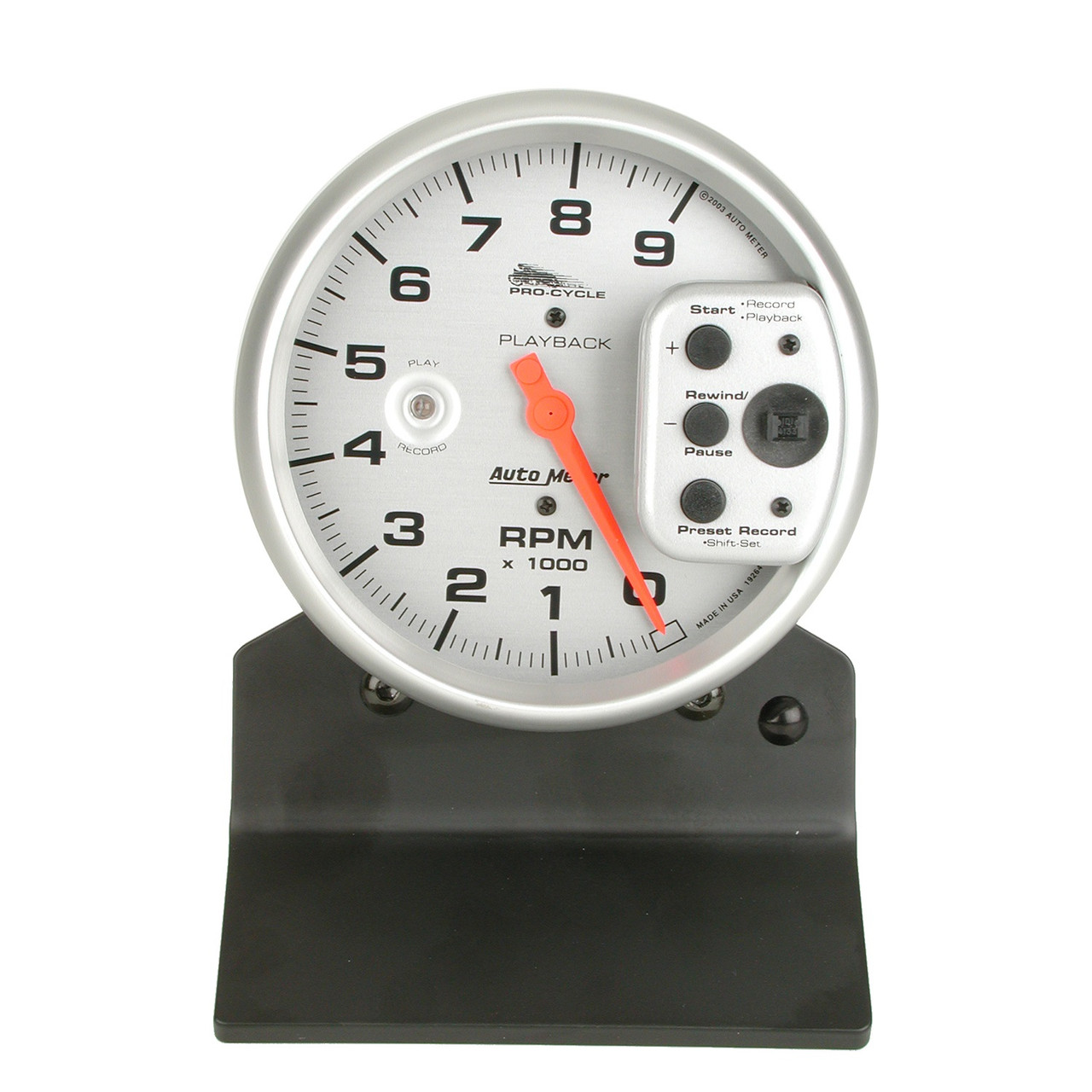 5 in. TACHOMETER 0-9000 RPM SILVER PRO-CYCLE - 19264 - Tick Performance ...