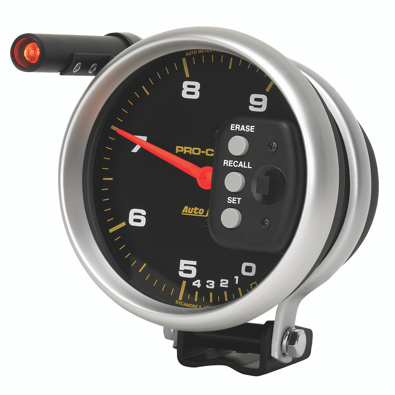 5 in. TACHOMETER 0-9000 RPM PEDESTAL DUAL RANGE W/ QUICK LITE & PEAK ...