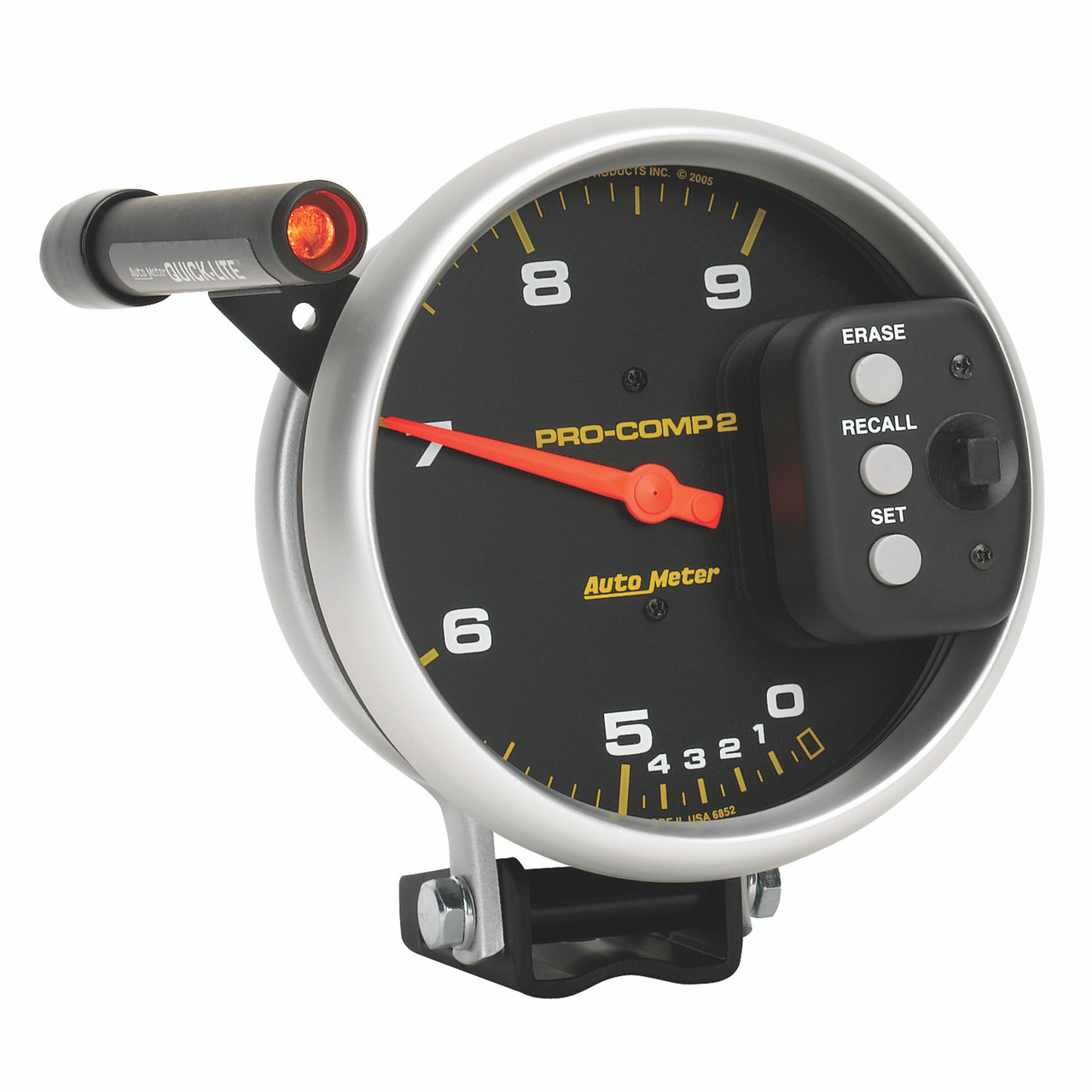 5 in. TACHOMETER 0-9000 RPM PEDESTAL DUAL RANGE W/ QUICK LITE & PEAK ...
