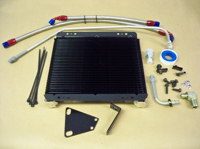 PCMforless Front Mount Transmission Cooler with Rubber Lines for GM ...