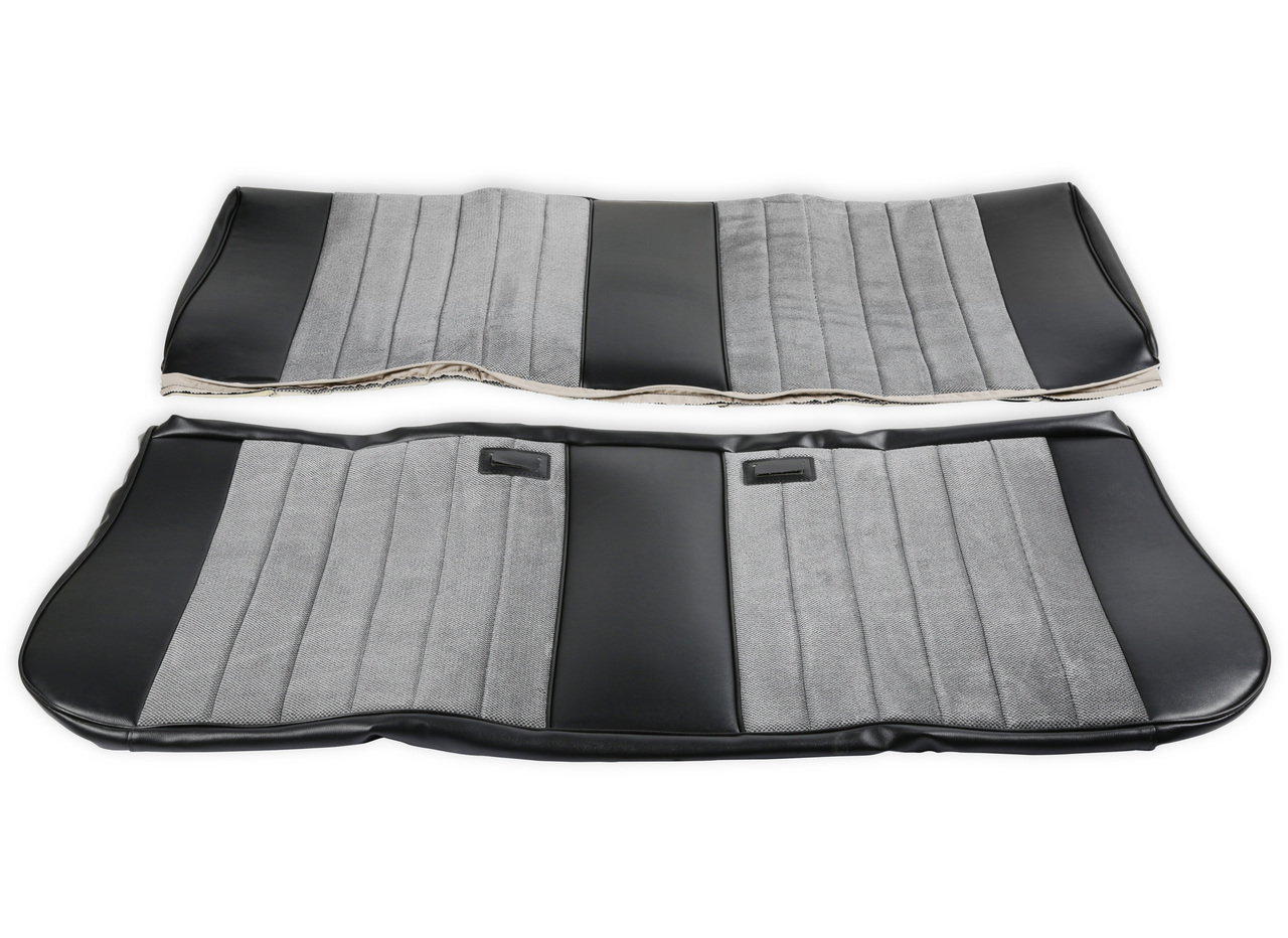 BROTHERS Trucks C K Seat Upholstery Kit Standard Pleat Cloth Vinyl Black Silver