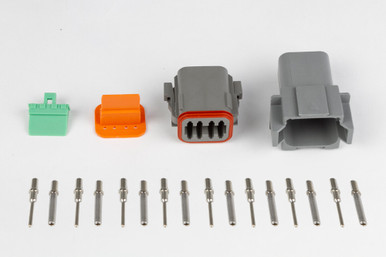 Plug and Pins Only - Matching Set of Deutsch DT-8 Connectors (DT06-8S ...
