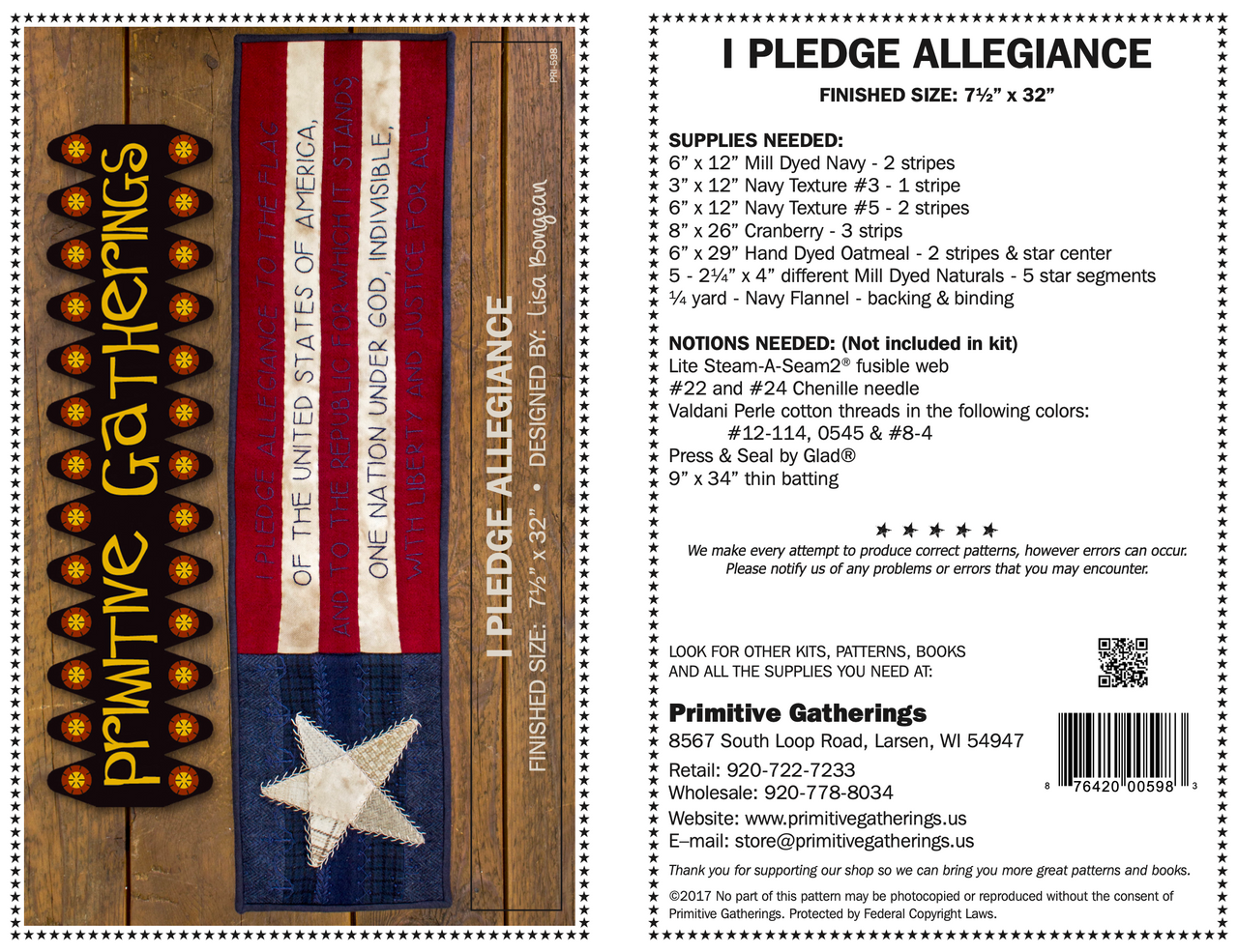 I Pledge Allegiance - Kit & Pattern