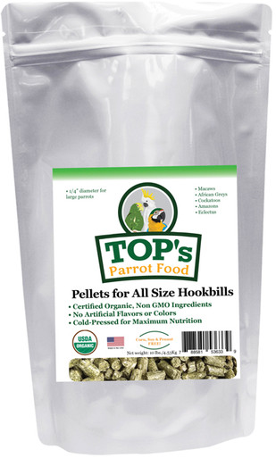 TOP's Parrot Food Large Pellets 10lb | The Bird Toy Store