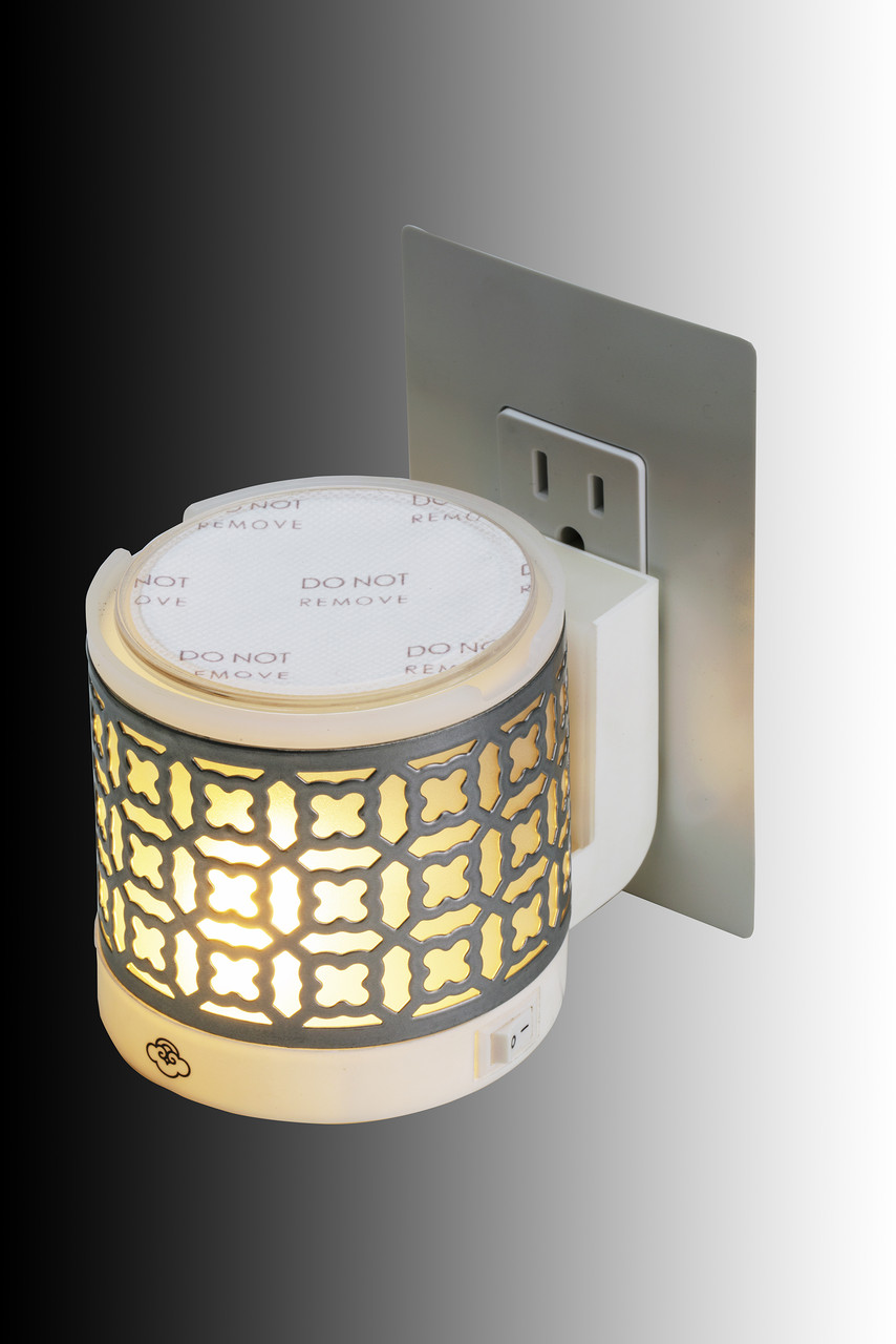 Geo Silver Metal No-Spill Wax Melt Wall-Plug