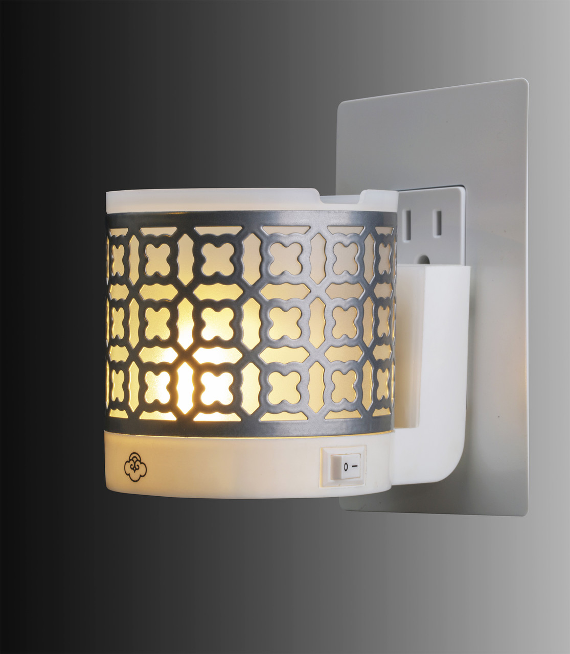 Geo Silver Metal No-Spill Wax Melt Wall-Plug