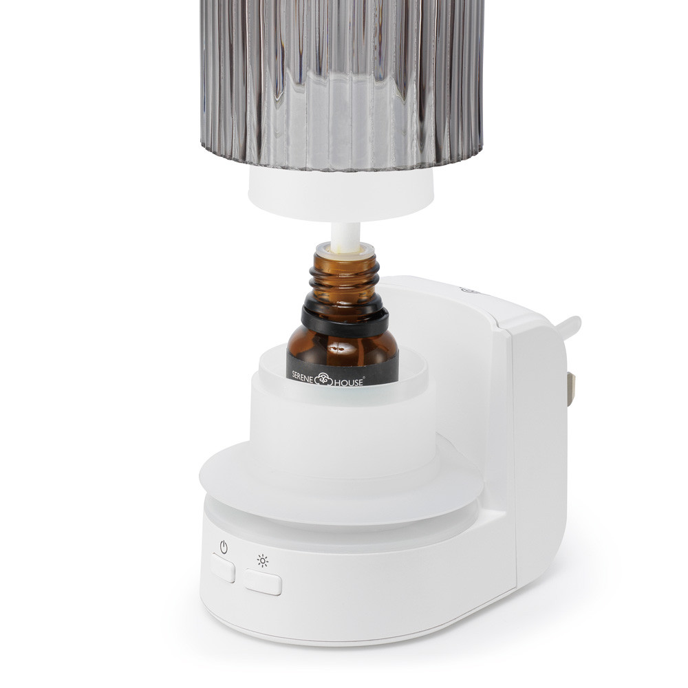 Fountain Grey Glass Essential Oil Wall-Plug