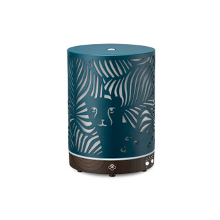Botanical Indigo 125 Metal Ultrasonic Diffuser Dark Wood Base