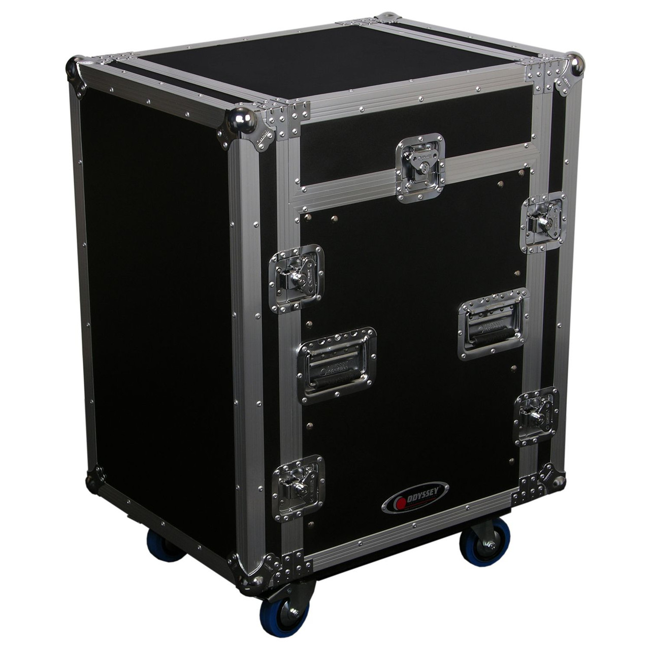 Odyssey 11U Top Slanted 12U Bottom Vertical Space Saver Combo Rack with ...