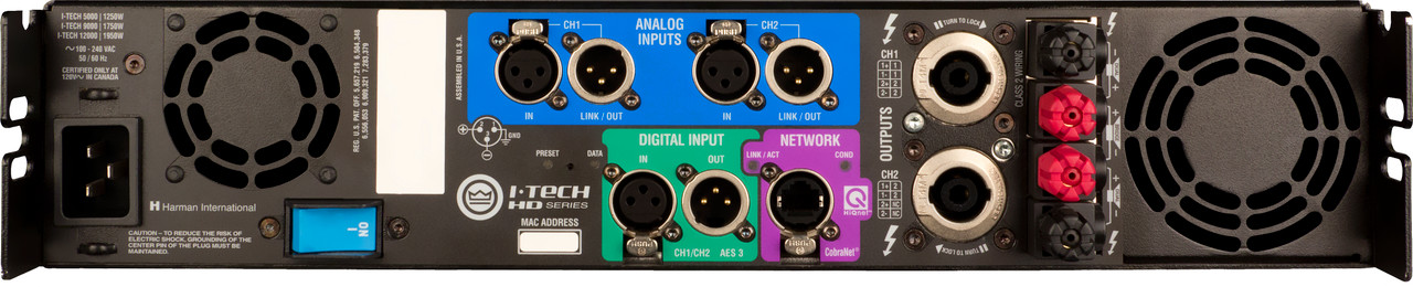 I-Tech 2 channel, 2500w @ 4 ohm power amplifier - IT5000HD - NLFX ...